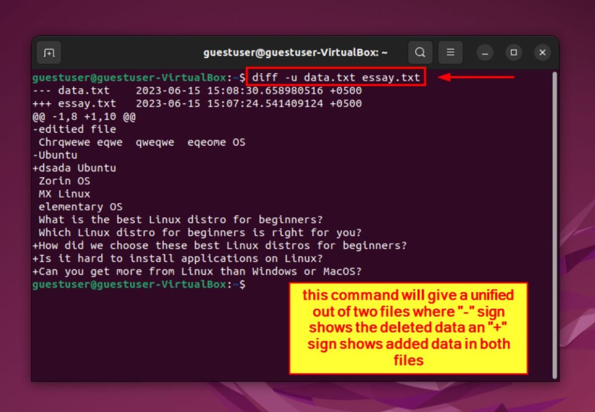How to Compare Two Files Linux [3 Effective Methods]