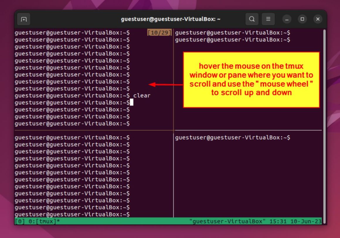 How to Scroll in Tmux [3 Easy Ways]