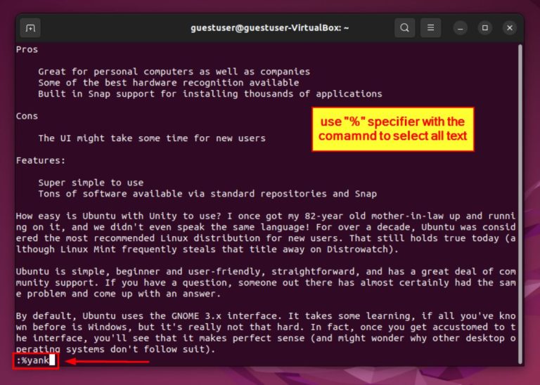 3 Effective Methods To Select All in Vi/Vim