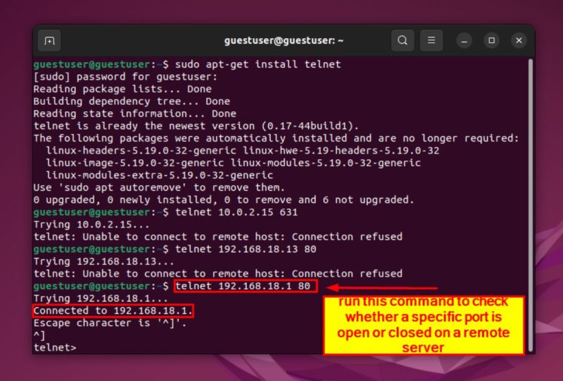 Check If a Port Is Open on a Remote Linux PC- 5 Best Methods