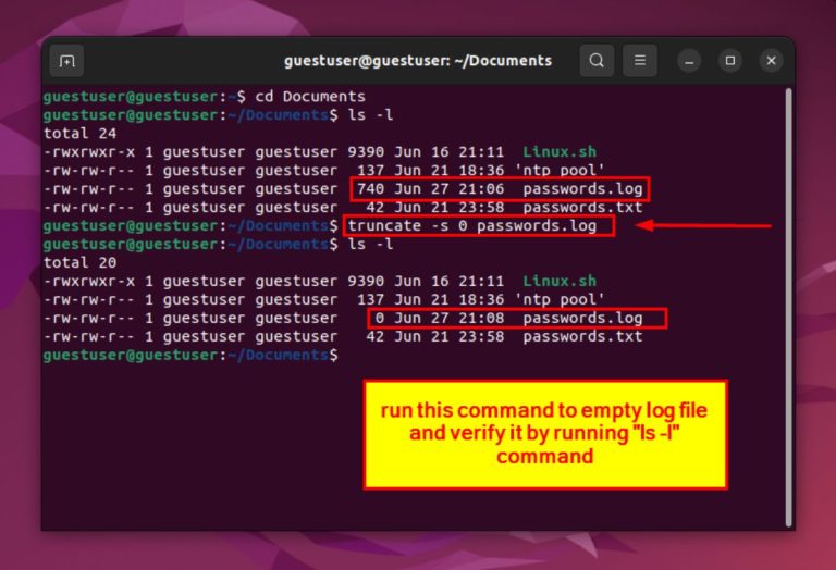 How to Empty Log File Linux [6 Effective Methods]