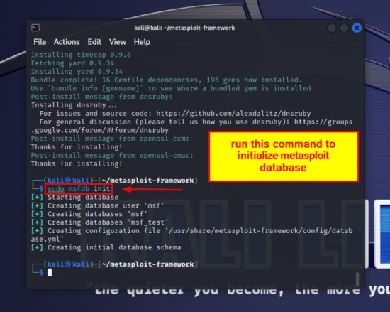 How to Install Metasploit in Kali Linux [Tutorial]