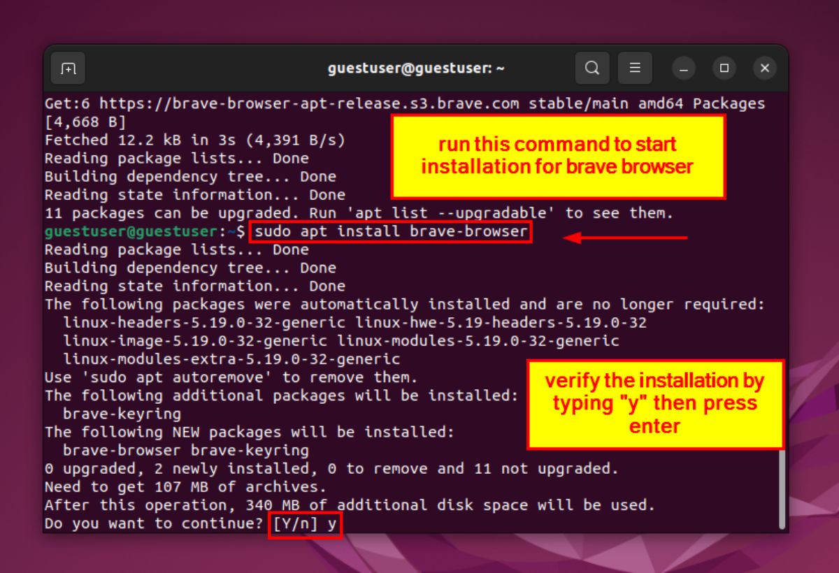 How to Install Brave Browser in Ubuntu [ 10 Simple Steps]