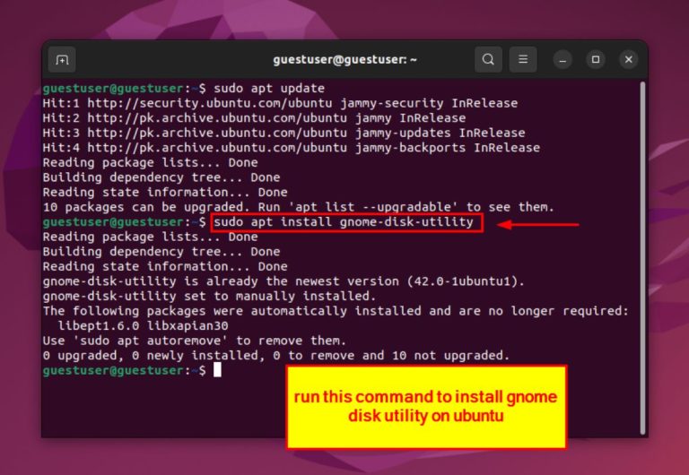 How to Install GNOME Disks Utility on Ubuntu and Configure It [3 Simple Methods]