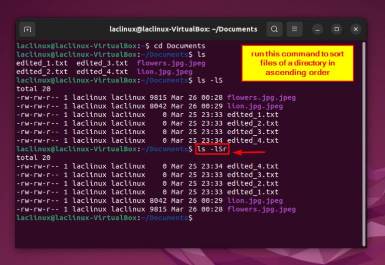 5 Ways To Use ls Command to Sort Files by Size in Linux