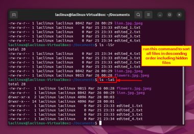 5 Ways To Use ls Command to Sort Files by Size in Linux